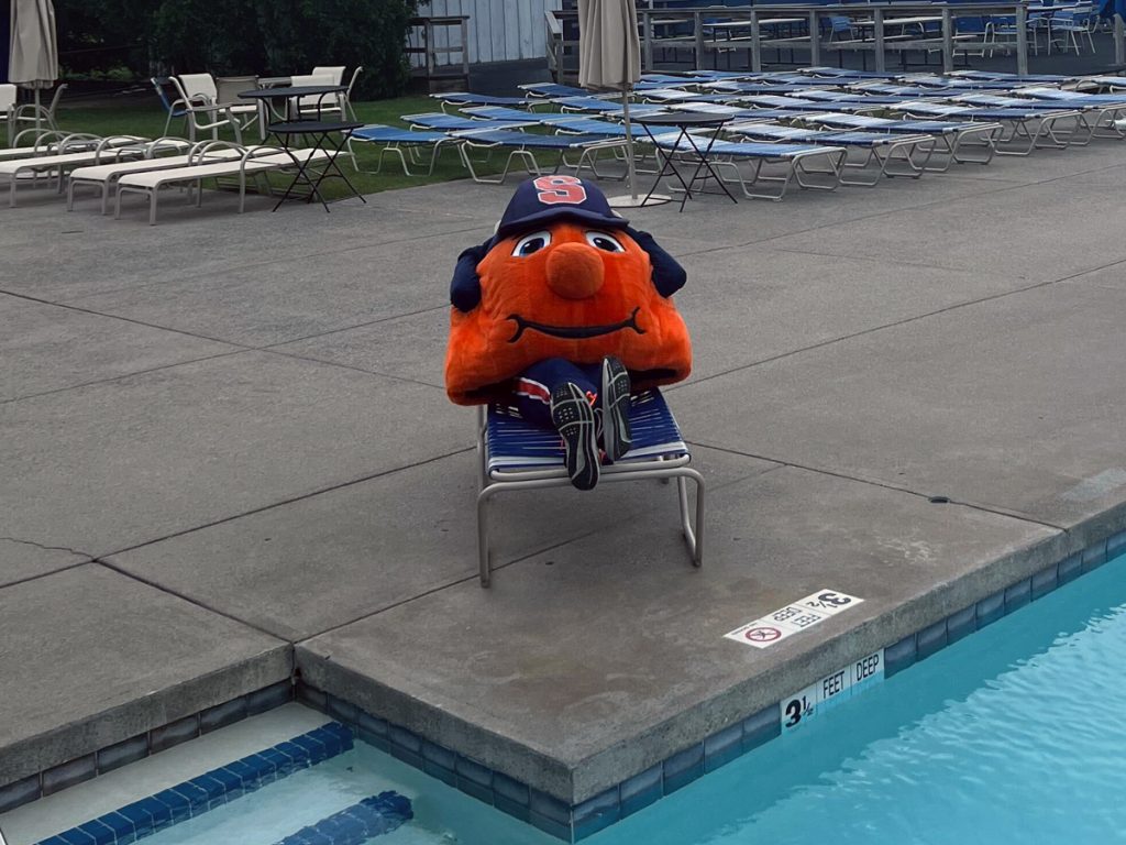 How Otto the Orange Spent Their Summer Vacation | Syracuse University Today