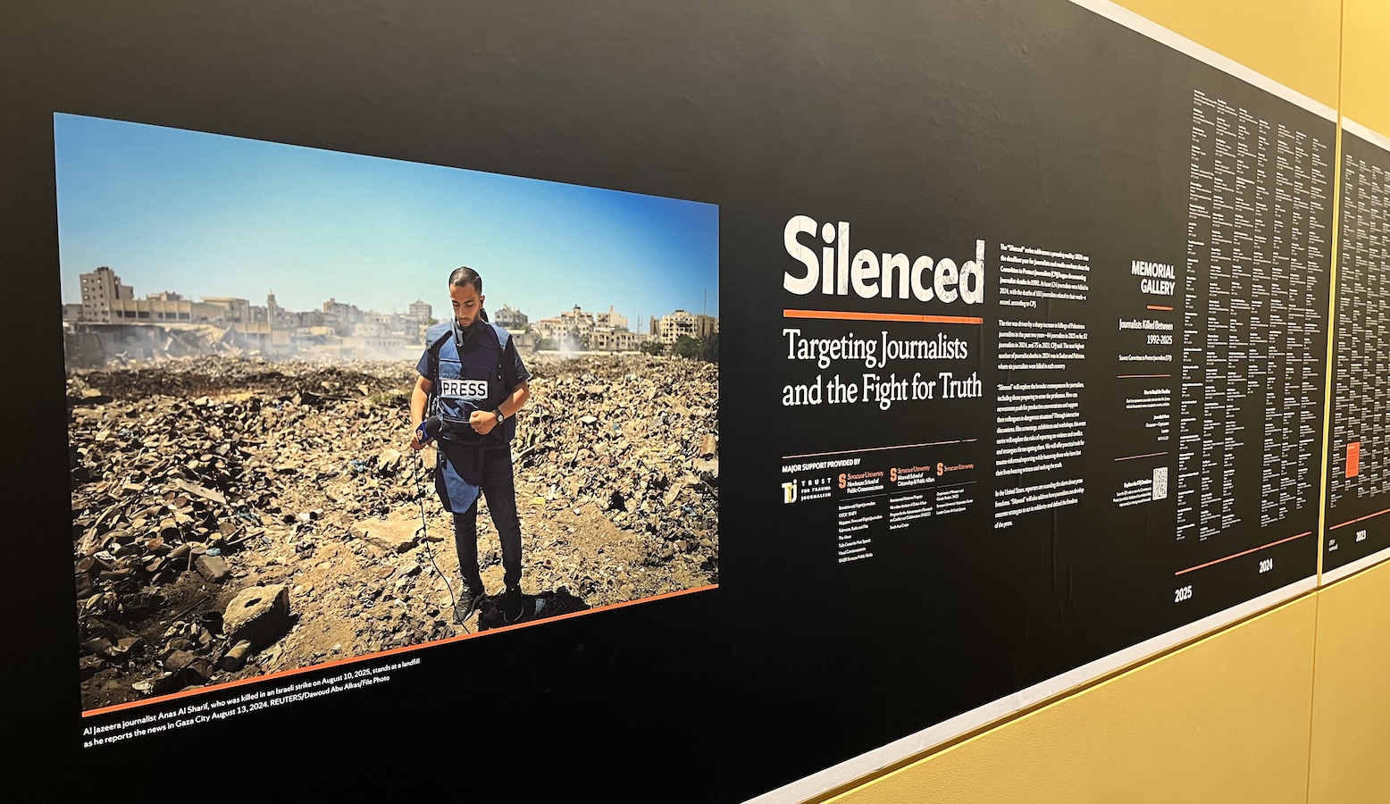 Newhouse Memorial Wall Honors Journalists Killed Since 1992